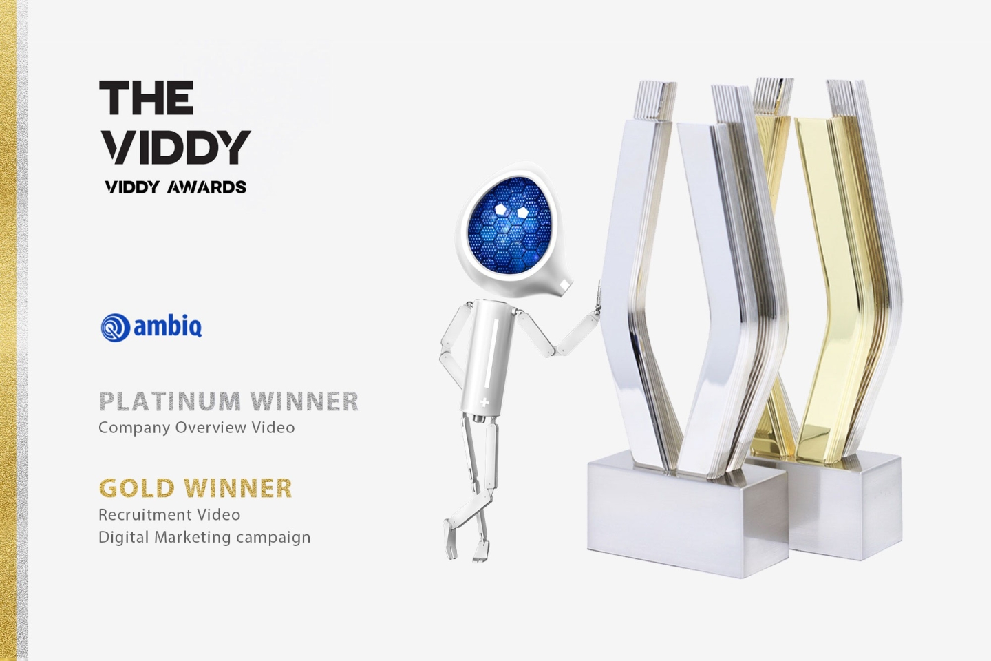 Ambiq Wins Two 2022 Viddy Awards for Its Videos | Ambiq